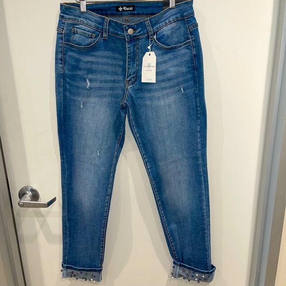 Vocal | Jeans | Vocal Jewel Cuffed Jeans | Poshmark